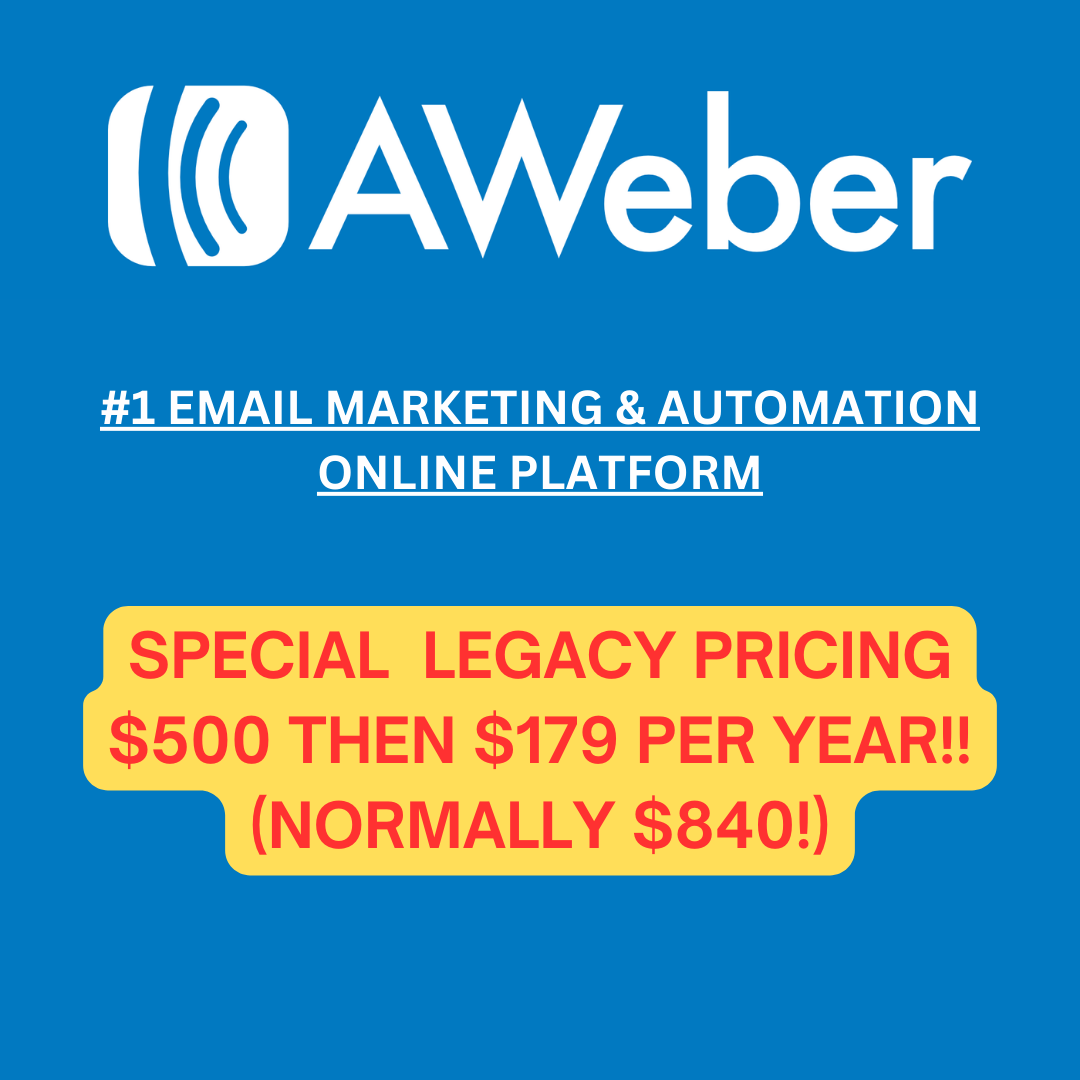 Aweber - Email Marketing & Automation, 80% off yearly price for life ...